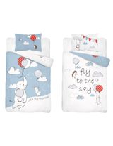 tex idea GmbH Bettwäsche Elefant 135x100 cm blau | Baby-Sweets.de