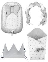 Timi Mimi 4 Teile Set Graue Sterne grau | Baby-Sweets.de